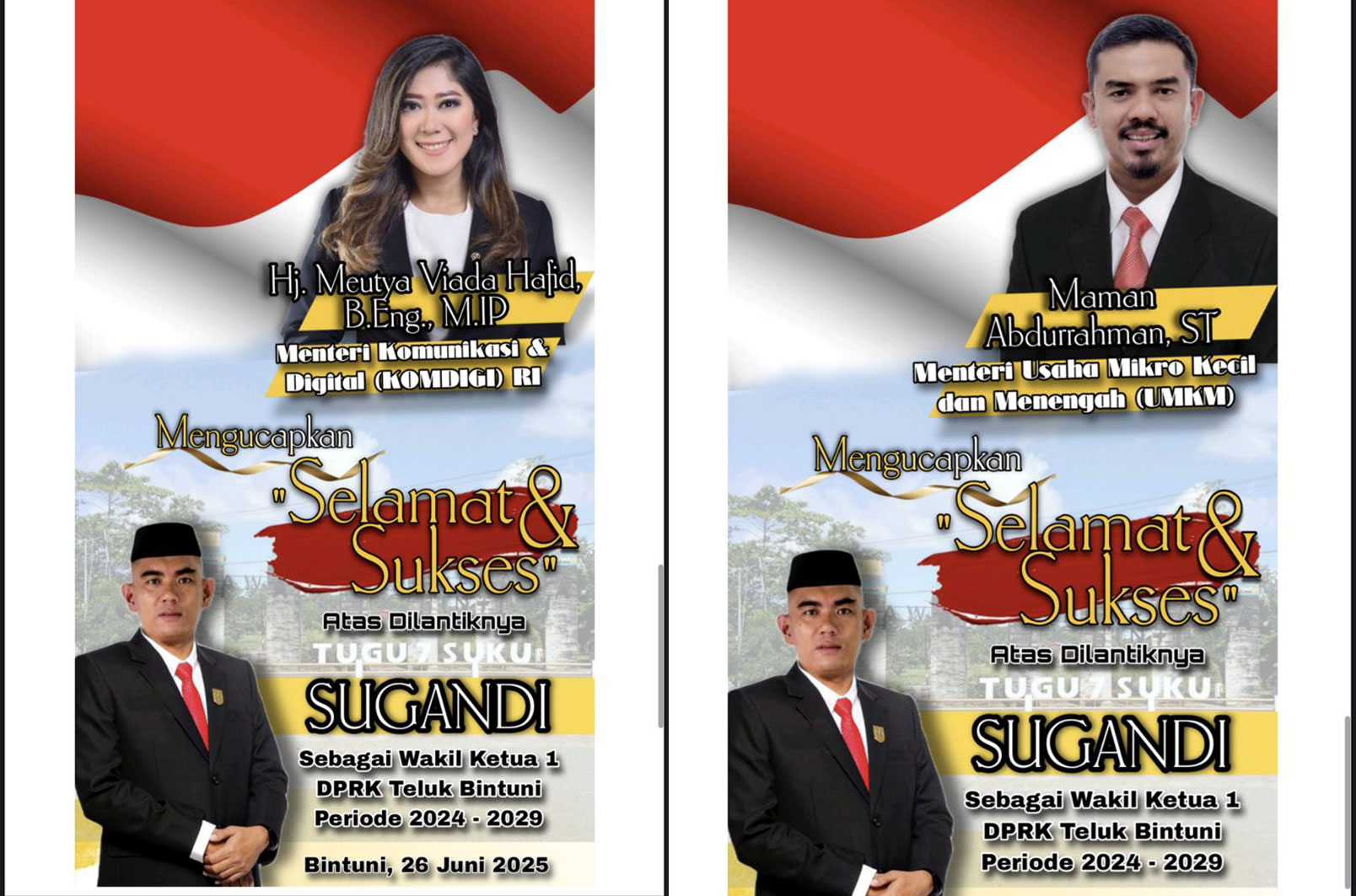 Besok Sugandi Resmi Jabat Wakil Ketua, Sejumlah Menteri Beri Ucapan ...